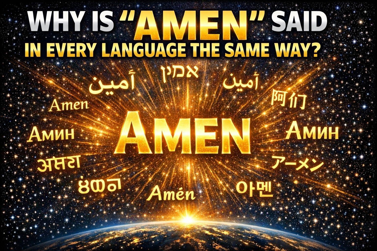 Why Is “Amen” Said in Every Language the Same Way?