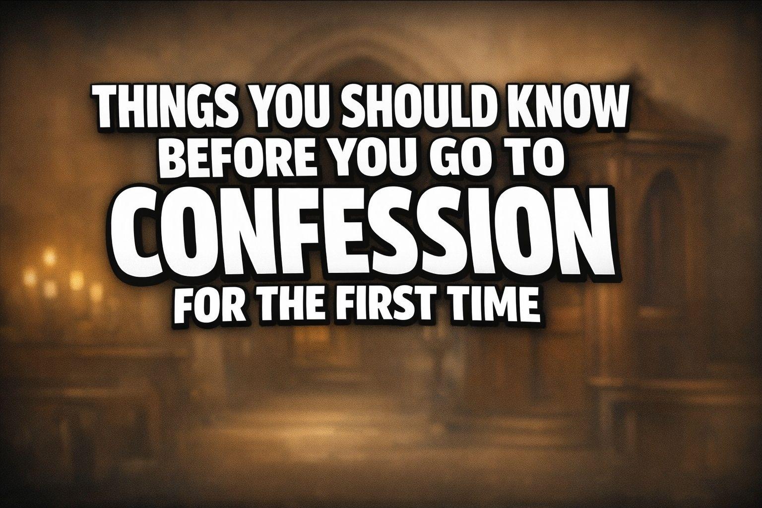 Things You Should Know Before You Go to Confession for the First Time